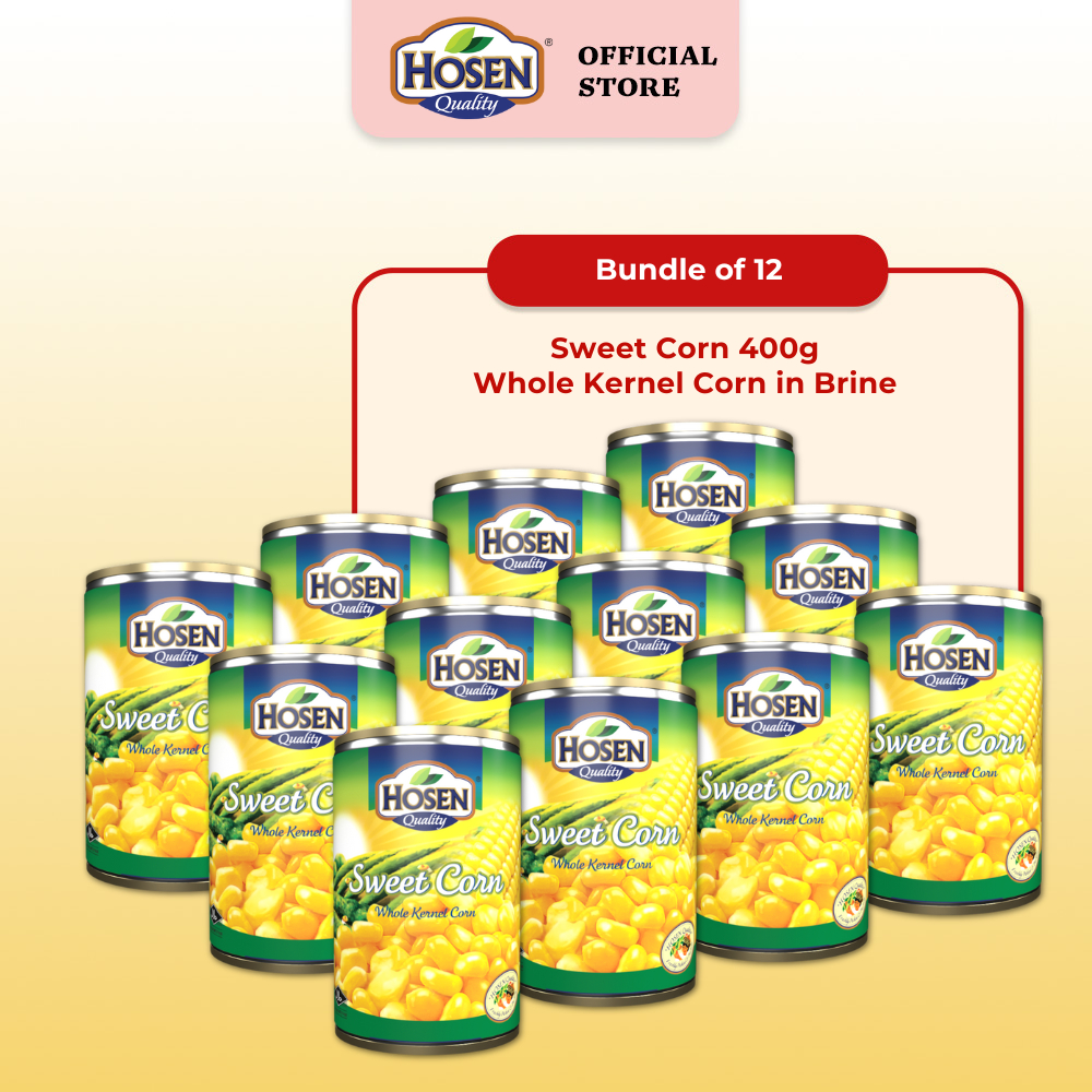 [Bundle of 12] Hosen Sweet Corn Whole Kernel Corn in Brine 400g ...