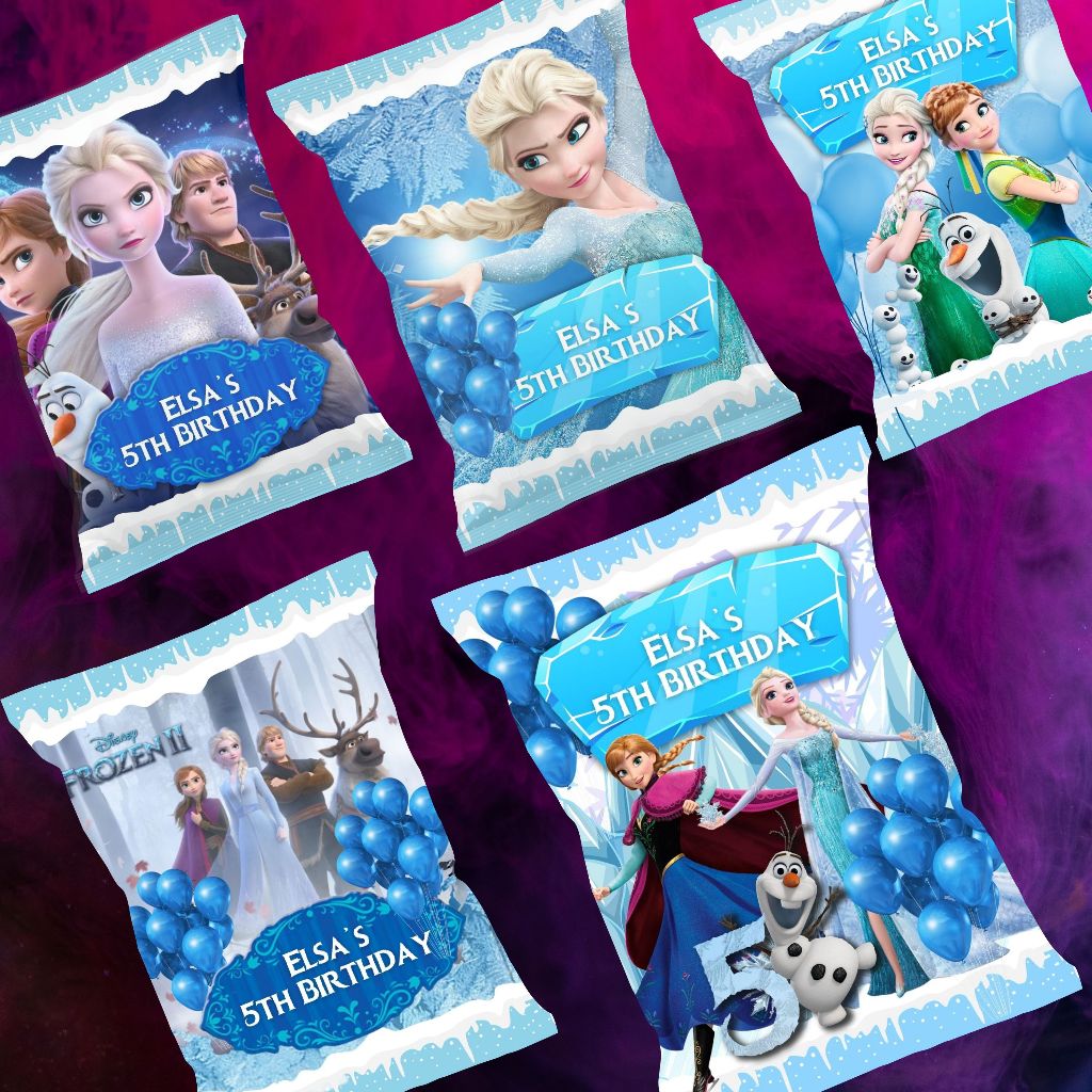 Frozen Disney Birthday Chip Bag Goodie Bag Personalized Gift Customized ...