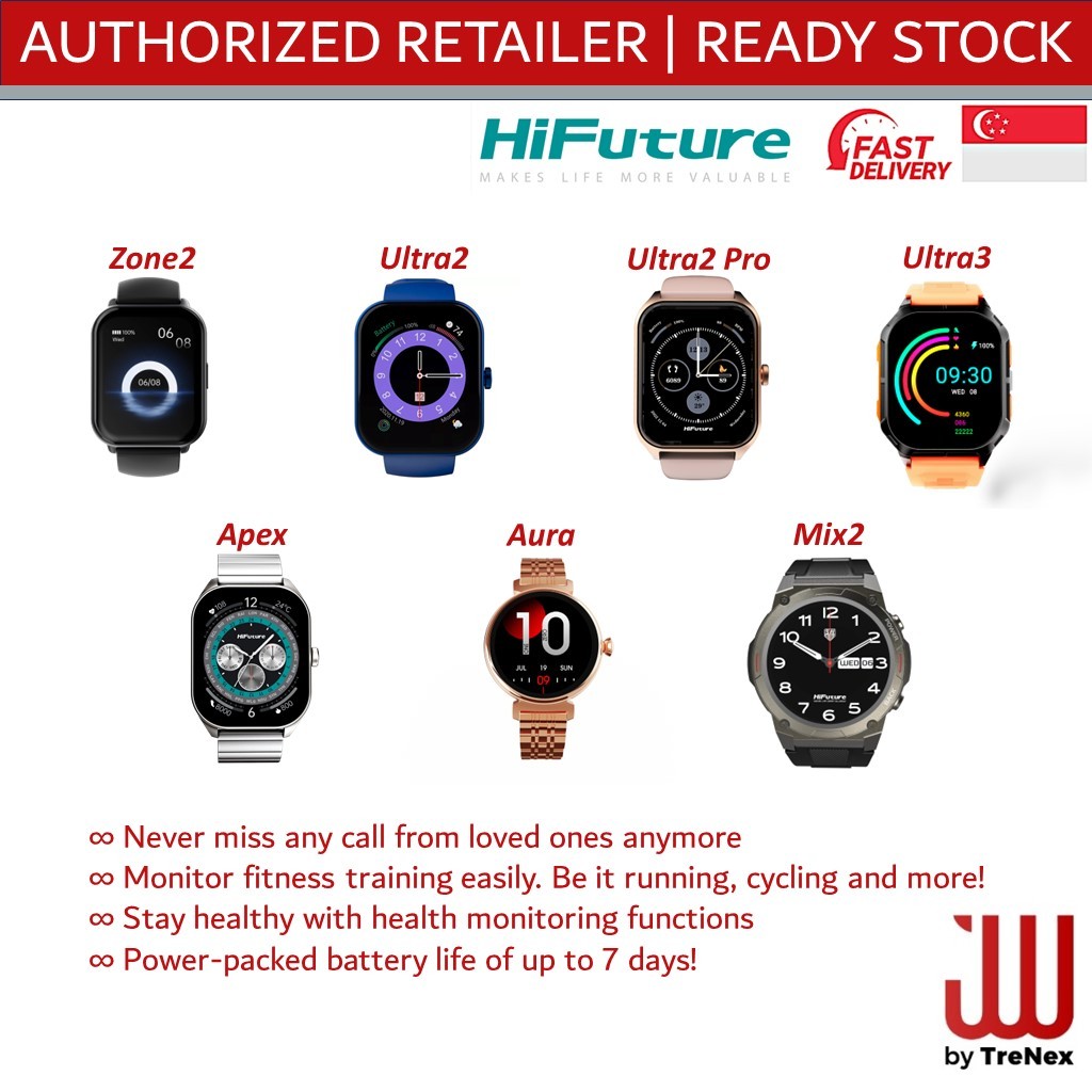 [SG Ready Stock] HiFuture Smart Watch Fitness Health Tracker Waterproof ...