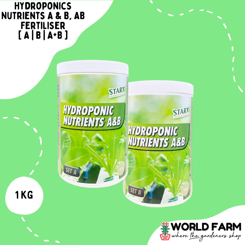 Hydroponics Nutrients A & B, AB Fertiliser / Fertilizer for Hydroponics ...