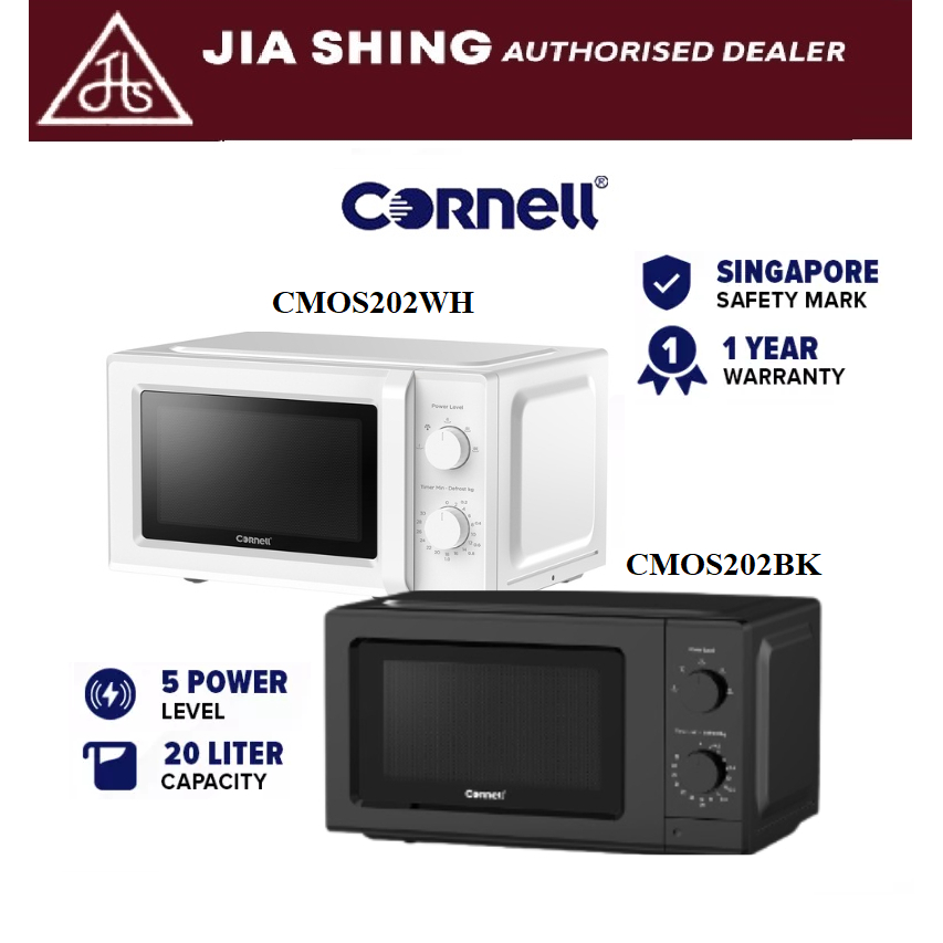 Cornell 20L Microwave Oven (CMO-S202BK/CMO-S202WH) | Shopee Singapore