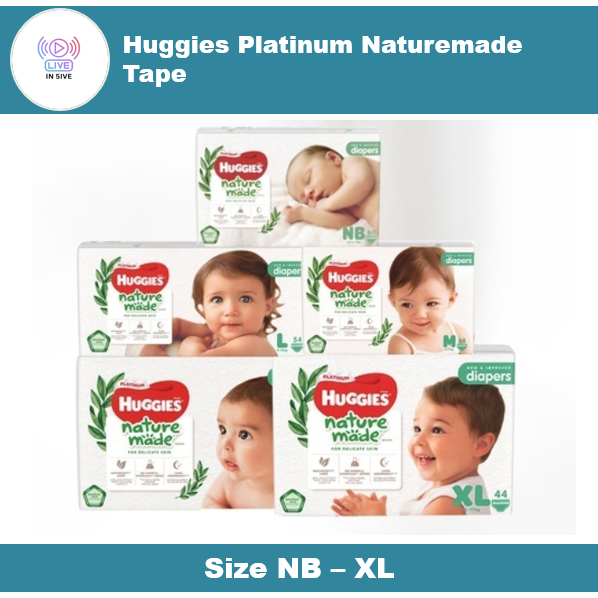 Huggies Platinum Naturemade Tape Diapers NB-XL (Design Varies) | Shopee ...