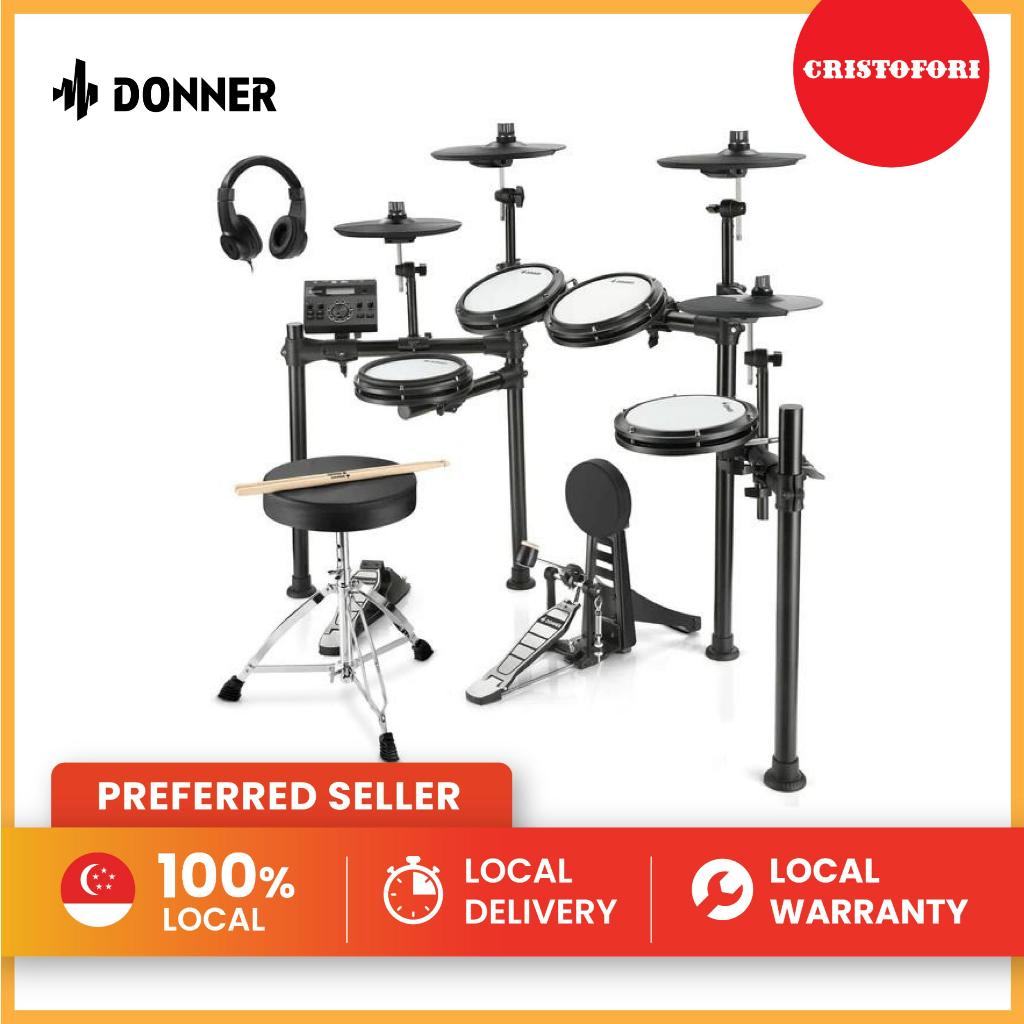 DONNER DED-200 Pro Electronic Drum Set (Donner DED200 Pro)(Donner DED ...