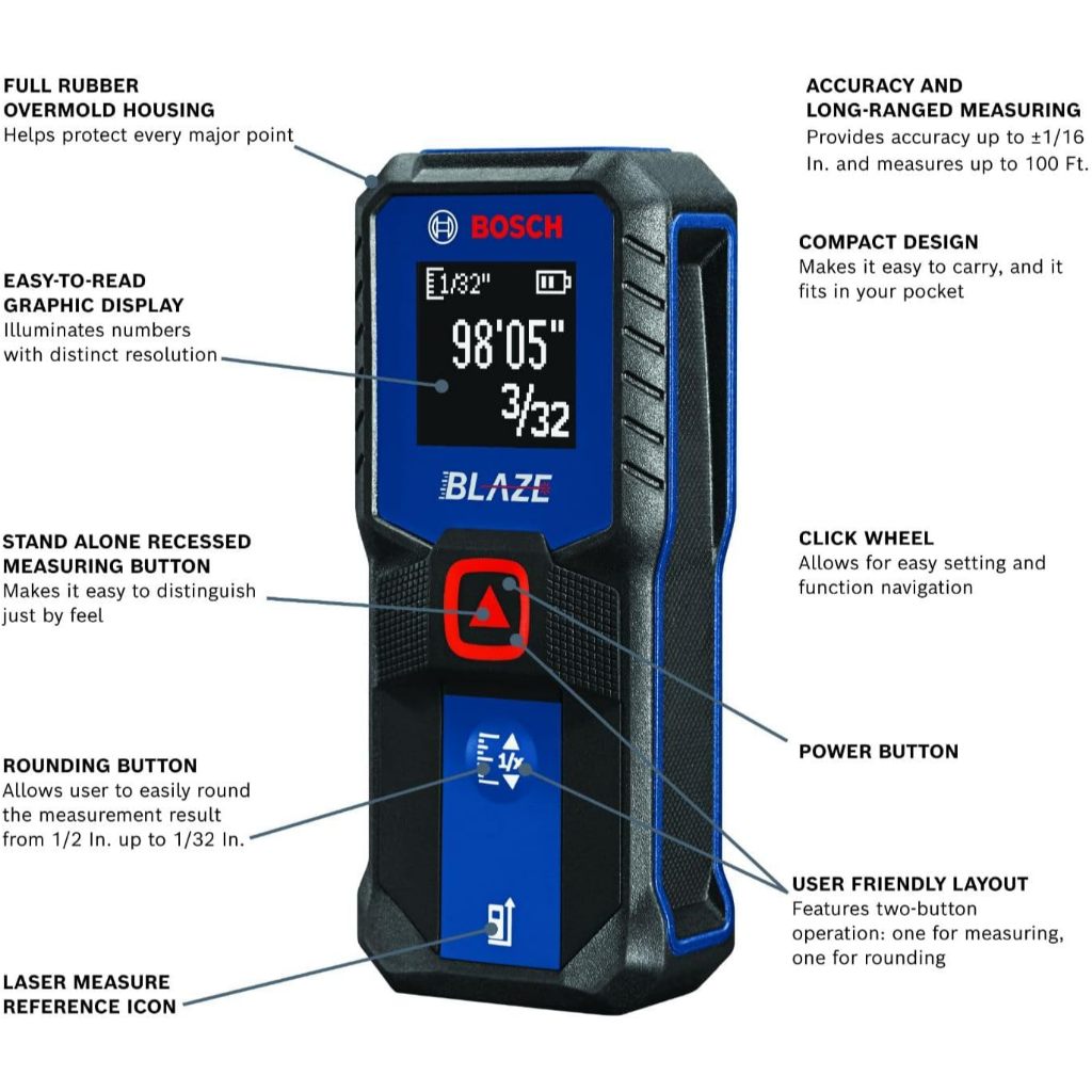 Bosch Compact Laser Distance Measure, 65-Feet GLM 20 or GLM 40 | Shopee ...