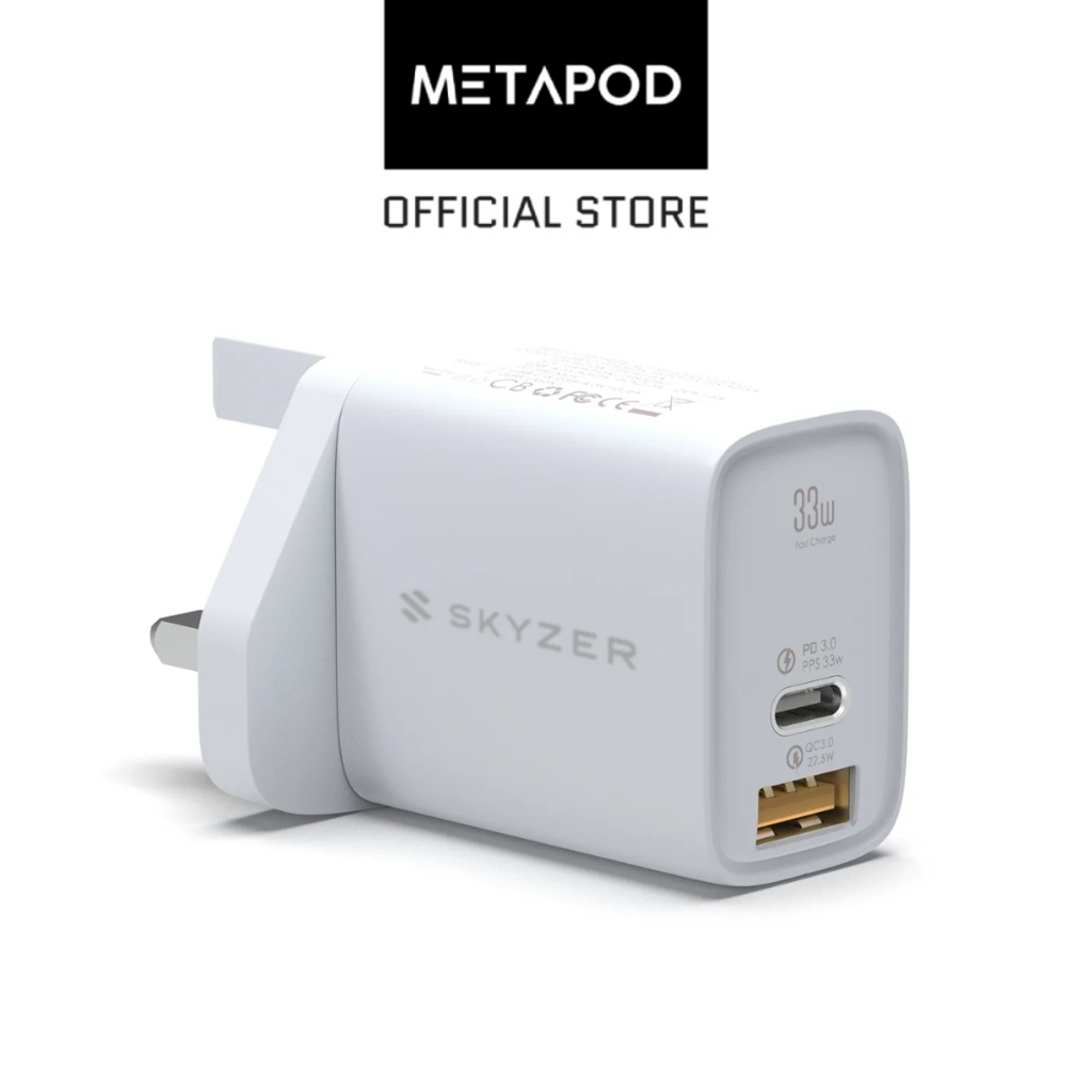 Skyzer PD157 SpeedPro 33W Fast Charging Wall Charger with 1 USB-C + 1 USB-A Port | Shopee Singapore