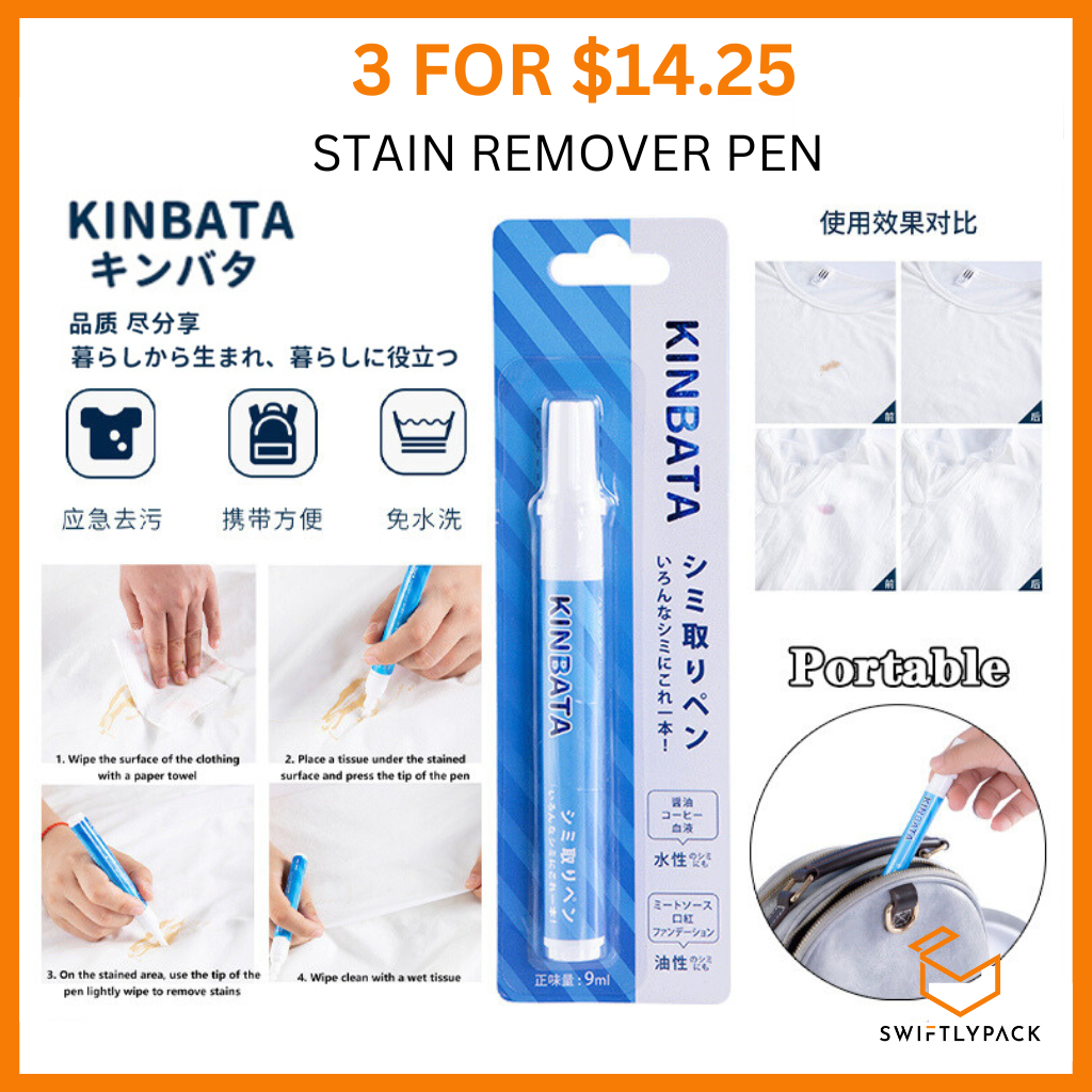 Japan KINBATA Stain Clothing Remover Pen Cleaner Portable remover (9 ml ...