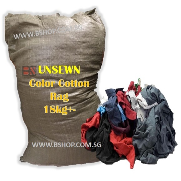 COTTON RAG 1KG/ COLOUR UNSEWN SEWN / WHITE SEWN UNSEWN COTTON RAG ...