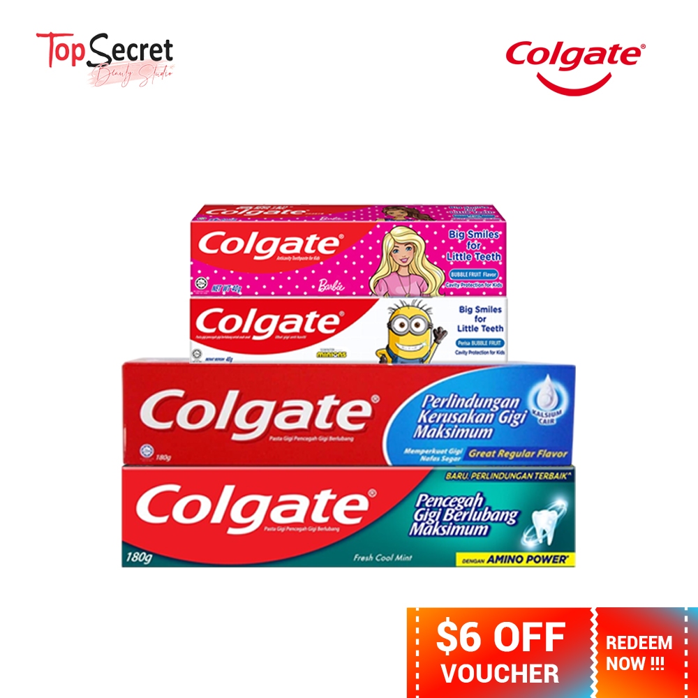 [Mix & Match] Colgate Toothpaste Fresh Cool Mint 180g / Great Regular ...