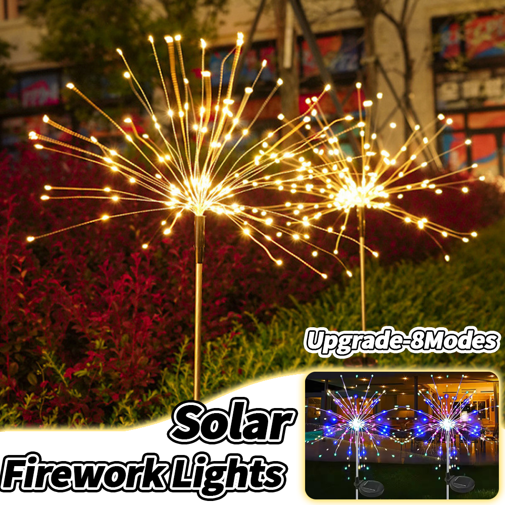 Lampu Raya Led Solar Hari Raya Lights 200LED Firework Light 8Modes ...