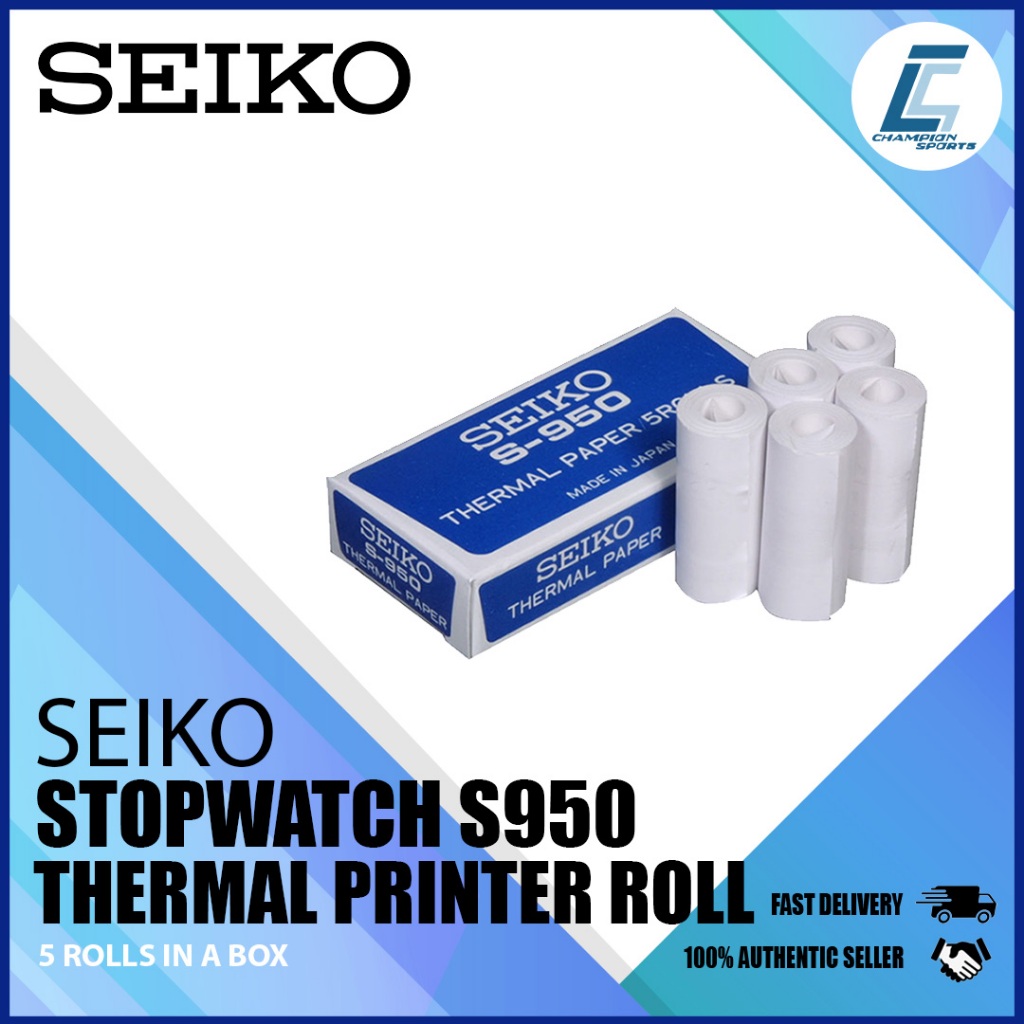 Seiko S950 Stopwatch Thermal Printer Paper Roll (5Roll in Box) | Shopee ...