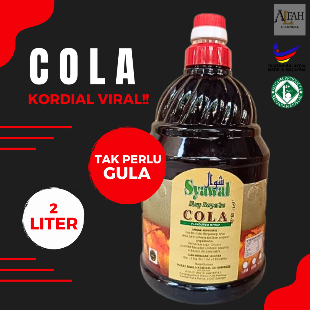 COLA KORDIAL SYAWAL BERPERISA KING COLA (2 LITER) | Shopee Singapore