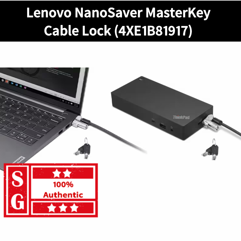 Lenovo NanoSaver MasterKey Cable Lock Laptop Lock Lenovo Laptop Lock ...