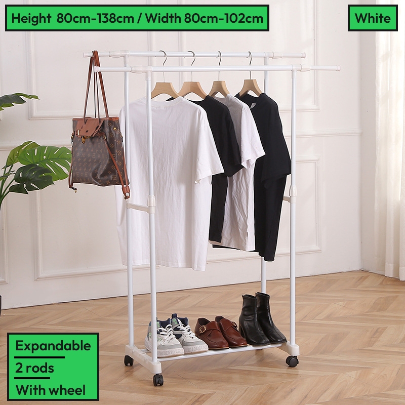 [SG Stock] Adjustable Single & Double Pole Stainless Steel Stand ...