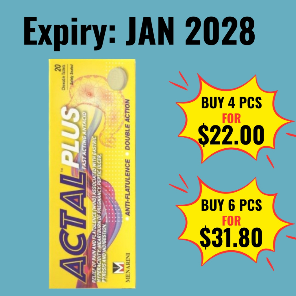Actal Plus Tab 20s Gastric Pain Heartburn Acid Indigestion Gaviscon ...