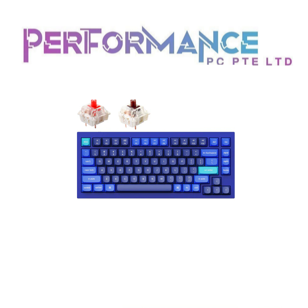 KEYCHRON Q1 CARBON BLACK/SPACE GREY/NAVY BLUE Q1MECHANICAL KEYBOARD RED ...