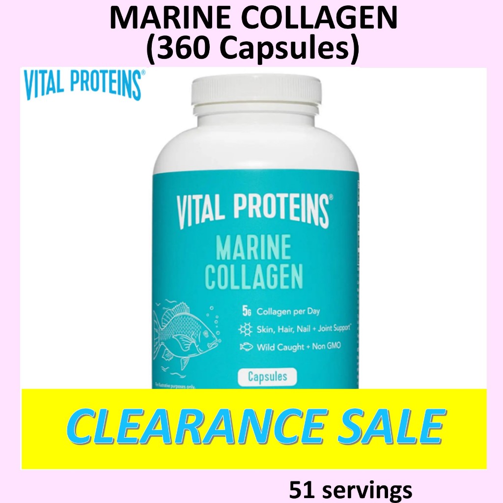 Vital Proteins Collagen Peptides Capsules, Marine Wild Caught, 360 Caps ...