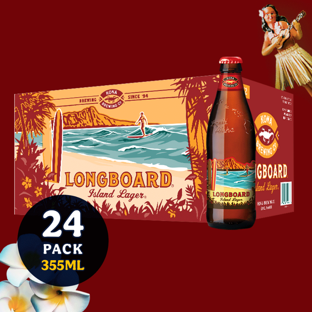 Kona Longboard Hawaiian Lager (Bottle) - Case of 24 [Craft Beer ...