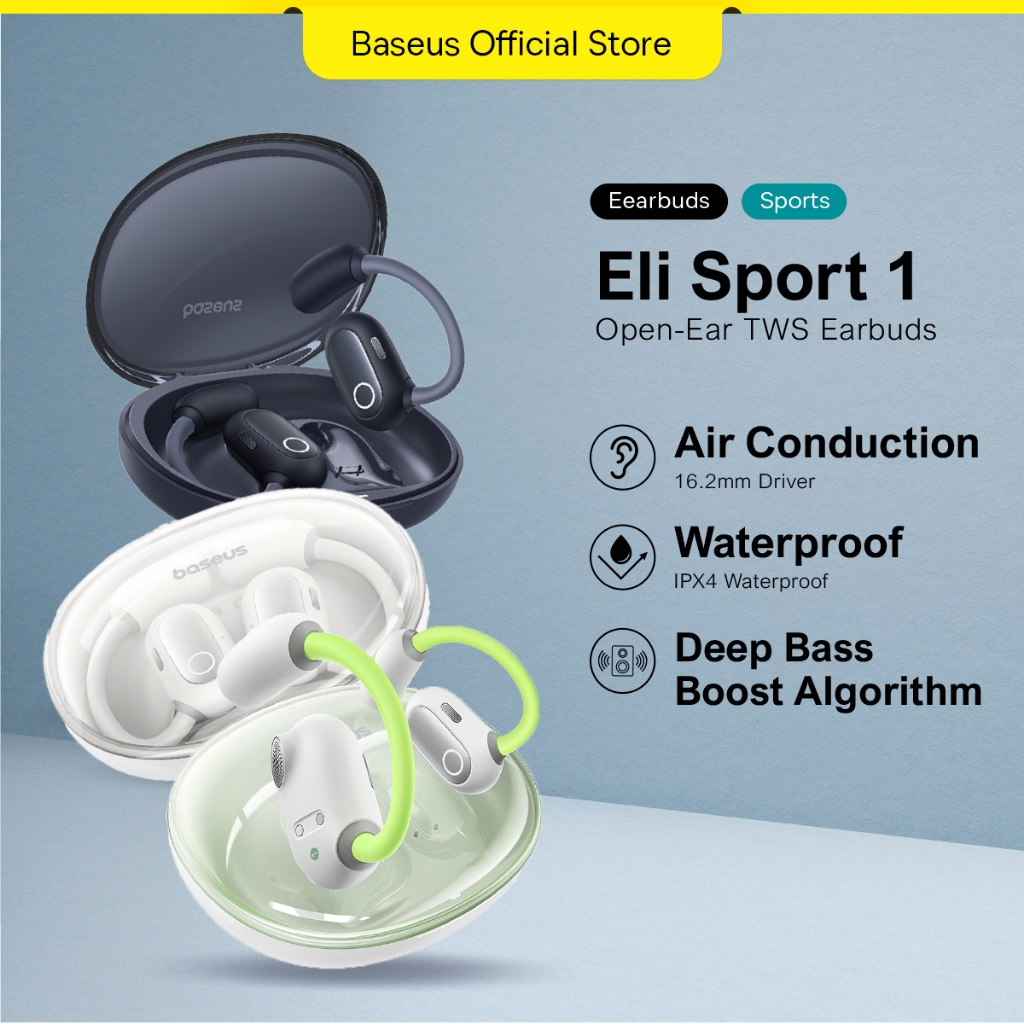Baseus Eli Sport 1 Open-Ear TWS Earbuds Wireless 5.3 Bluetooth ...