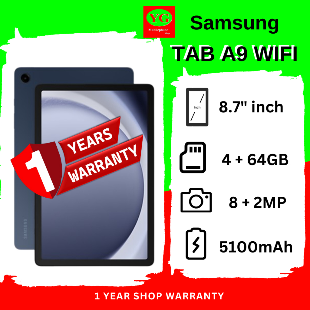 Samsung Galaxy Tab A9 Wifi 4GB + 64GB (X110) | 1 Year Shop Warranty ...