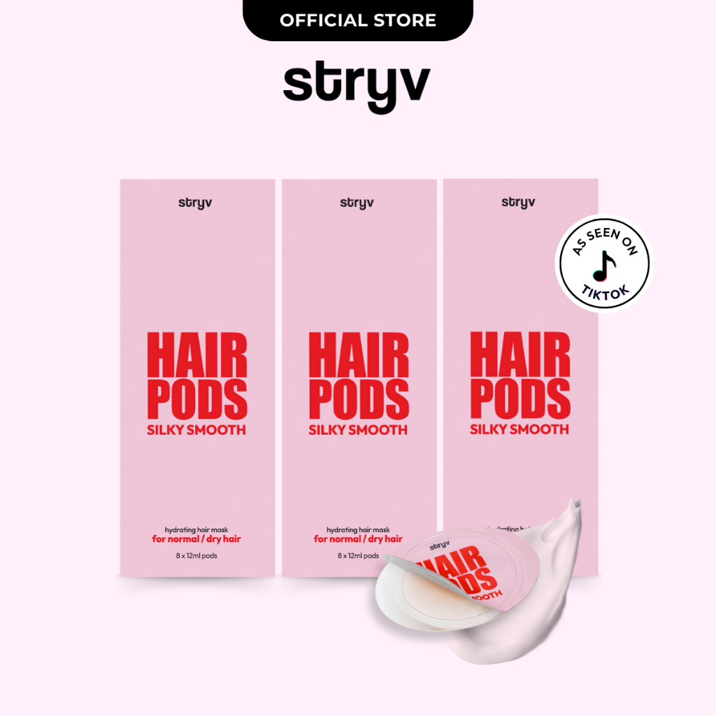 Stryv Silky Smooth Hair Pods | 5 Minute Miracle Mask | Anti Frizz | 3 ...