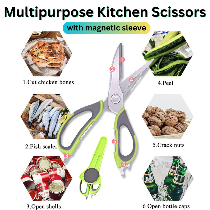 [SG] Imp House Multi-functional Detachable Kitchen Scissors with ...