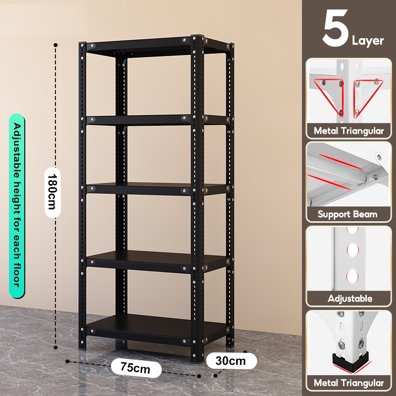 【Hold 800KG】Heavy Duty Metal Storage Shelf Adjustable Height Boltless ...