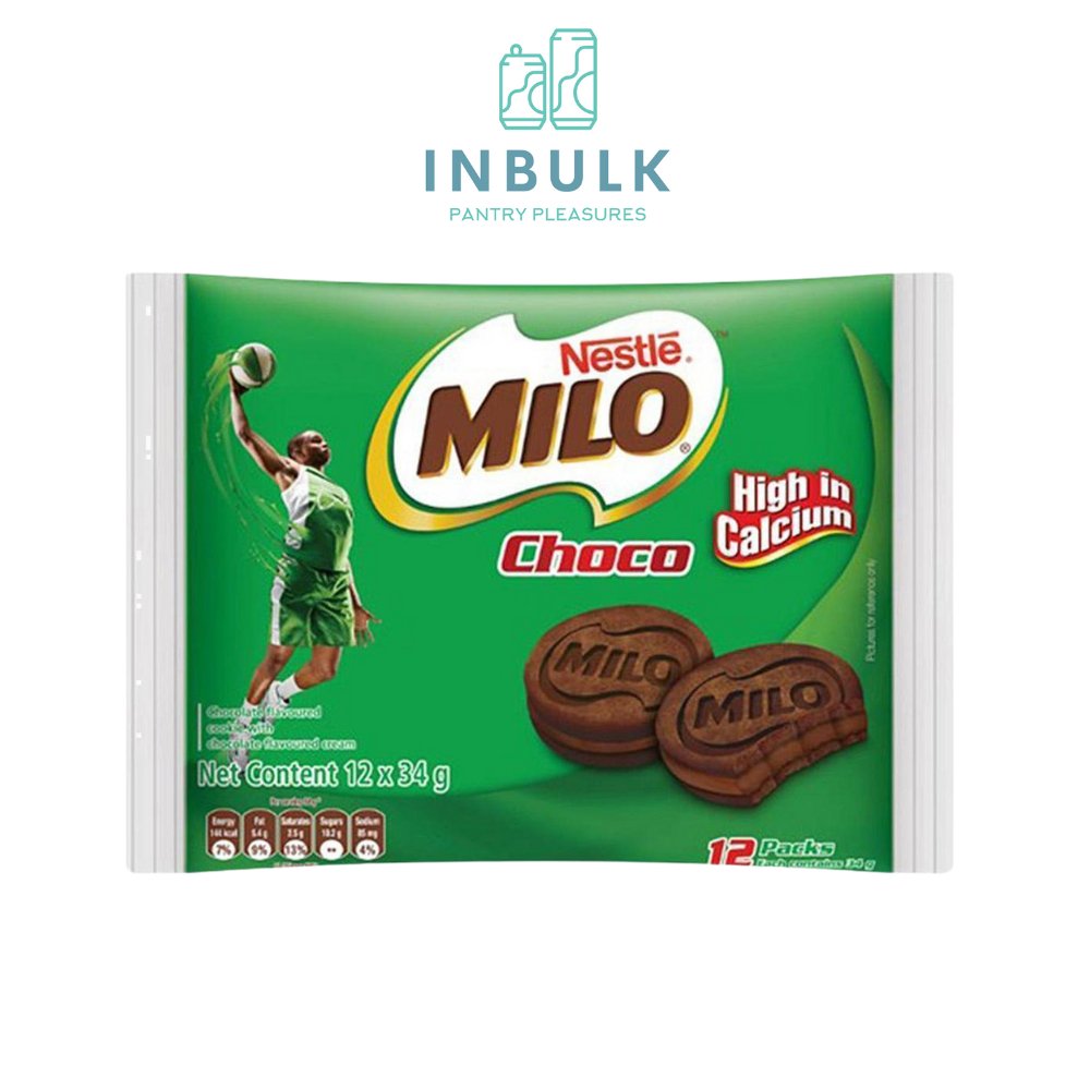 MILO Biscuit Sandwich (34g x 12 Packs) | Shopee Singapore
