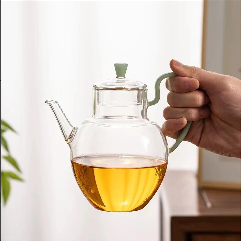 Glass tea jade pot high borosilicate glass (Yingying selection ...