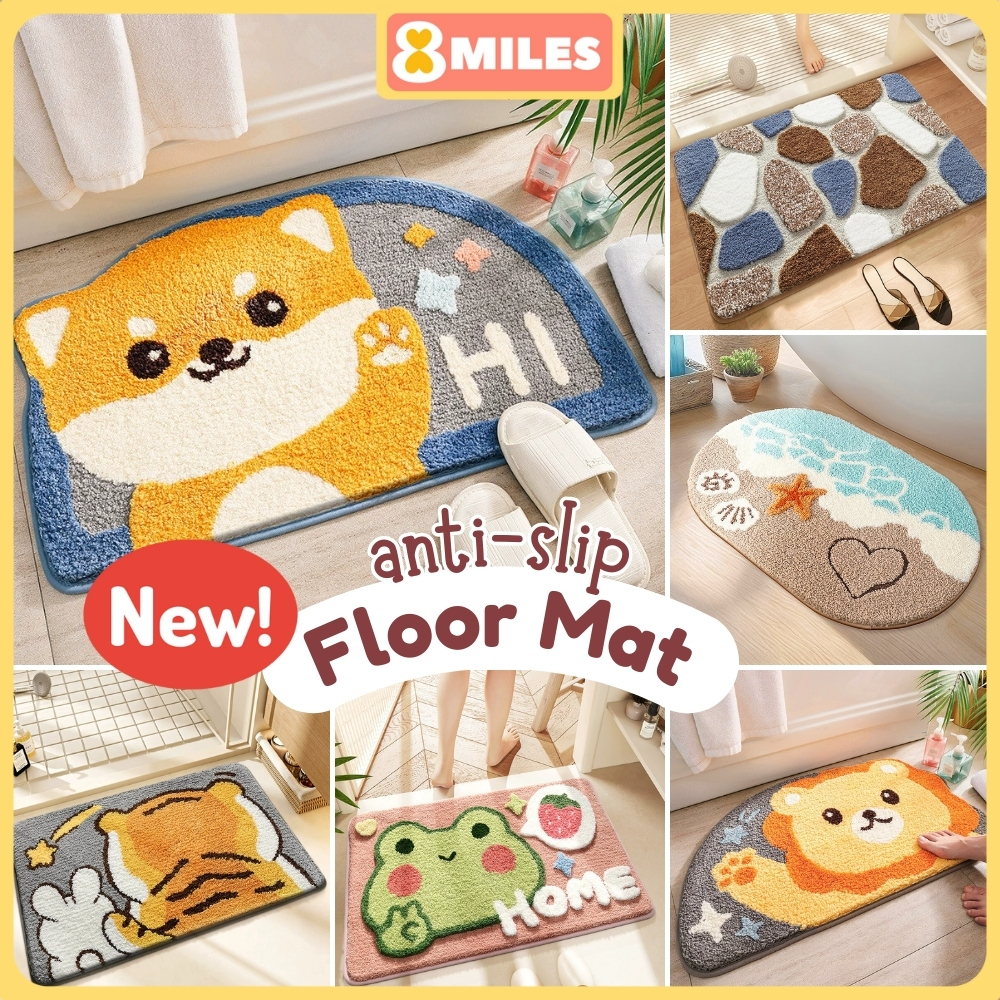 Anti Slip Cartoon Nordic Floor Mat Bathroom Rug Thick Soft Door Mat ...