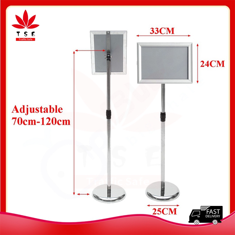 【COD】Hotel Restaurant Stainless Steel Stand Sign Vertical Directional ...
