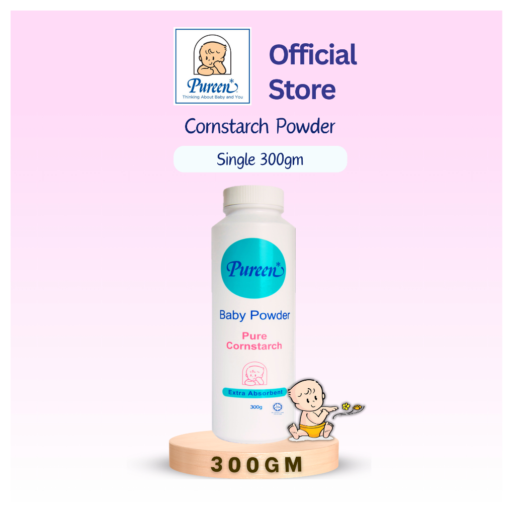 Pureen Cornstarch Powder 300g | Shopee Singapore