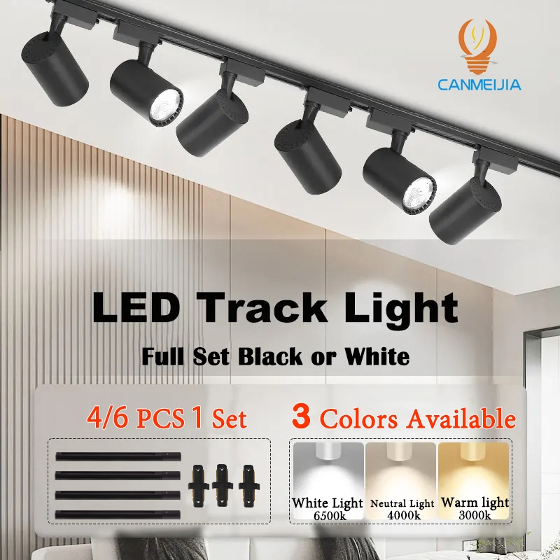 6pcs Led Track light Set Ceiling Lights COB Spotlight Kitchen Shop Bar ...