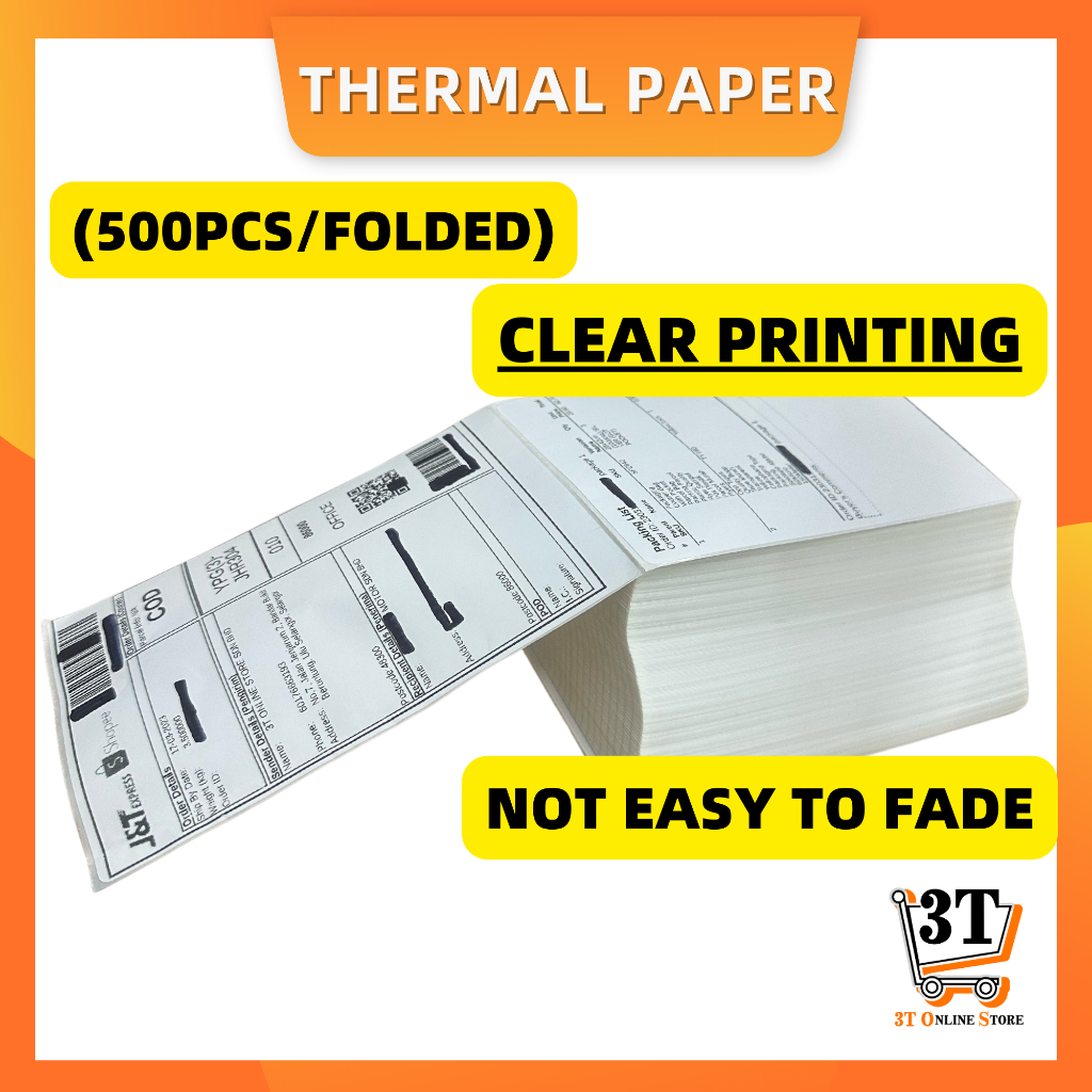 3T Online Store Clear Printing Waterproof A6 Size Thermal Paper ...
