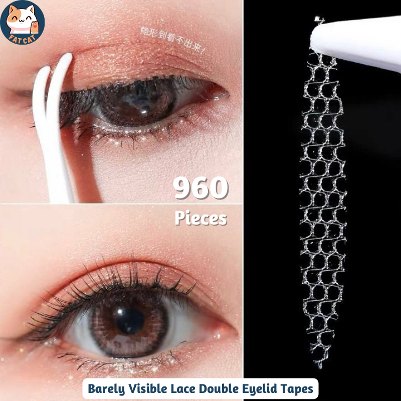 [SG Stock] 960 Pieces Barely Visible Lace Double Eyelid Tapes Water ...