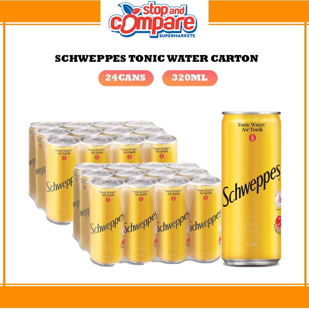 Schweppes Tonic Water Carton (24 x 320ml) - Stop and Compare ...