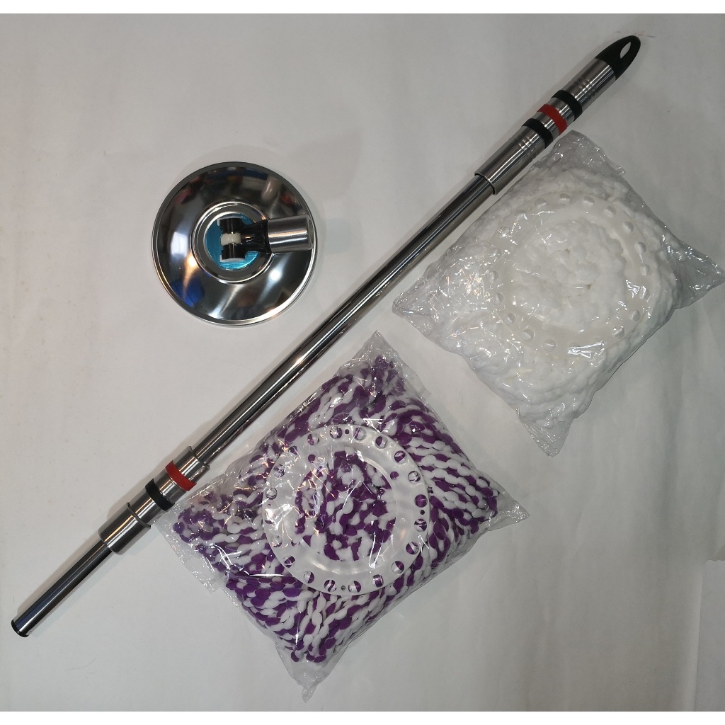 Full Stainless Steel Mop Rod Sets With Coloured-Joint Mop Trays. Rarely ...