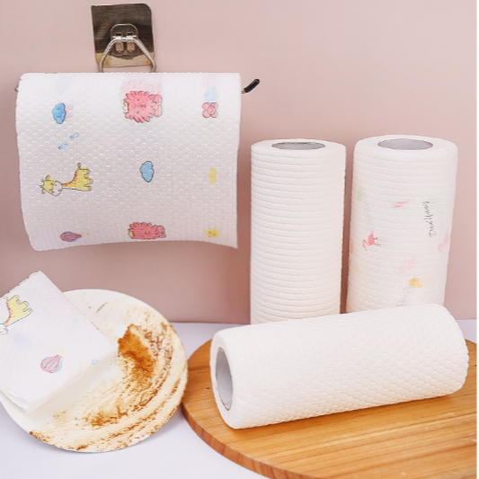 Disposable Kitchen Cleaning Cloth Reusable Non-woven Lazy Rags Wet And ...