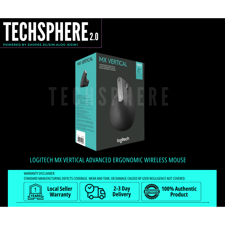 (LOWEST PRICE) Logitech MX Vertical Advance Ergonomic Wireless Mouse ...