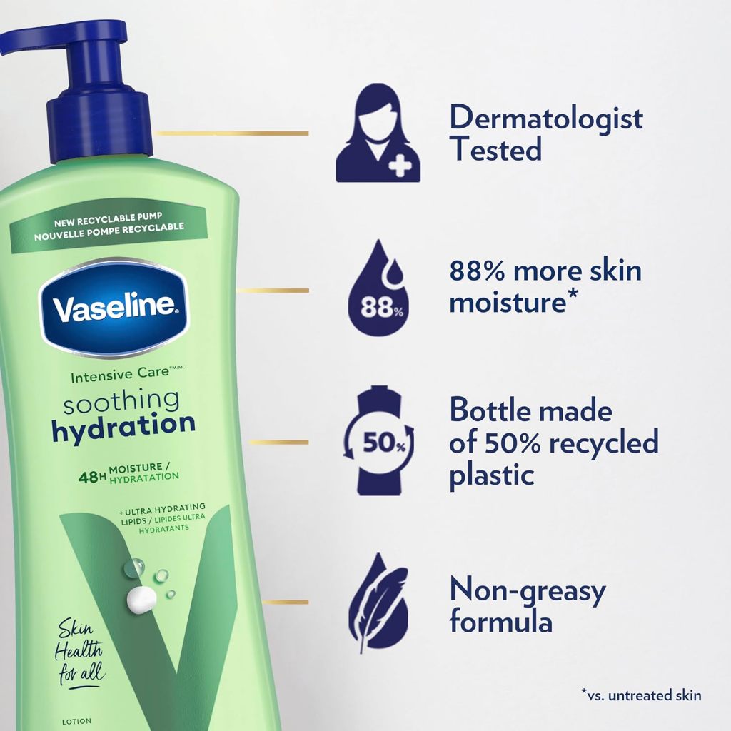 Vaseline Intensive Care SOOTHING HYDRATION Body Lotion - 600 mL(PARABEN ...