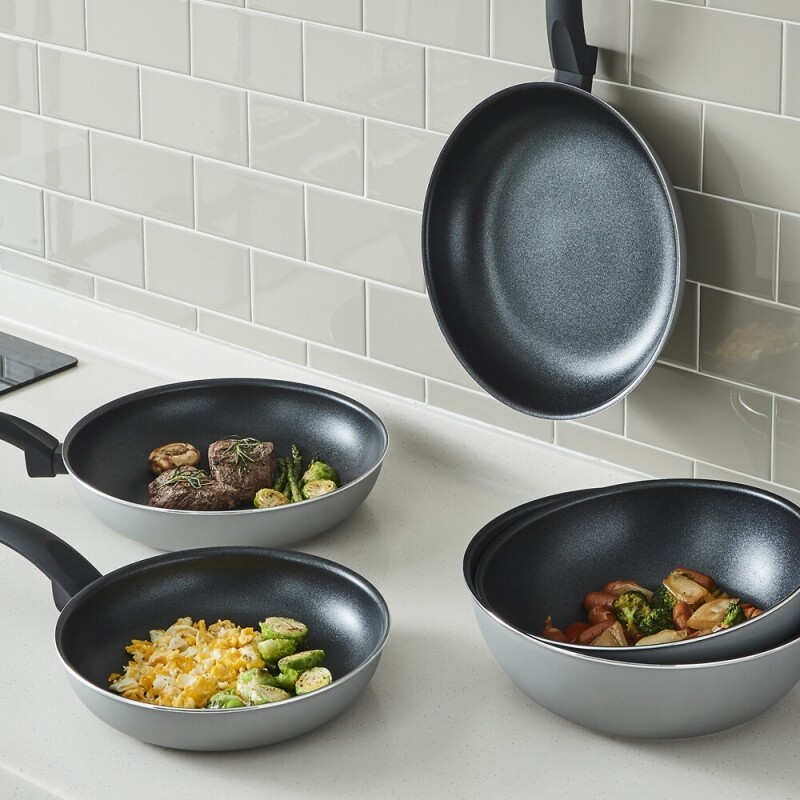 LocknLock Curve IH Induction Wok & Frying Pan Titanium Non-stick ...