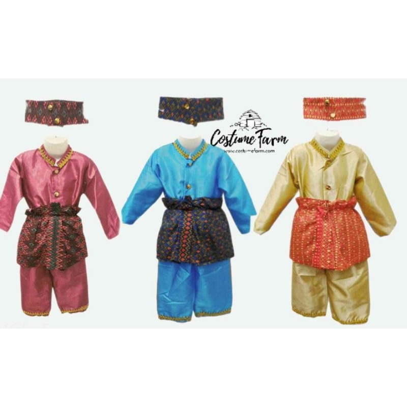 SG Instock Malay Boy Traditional Ethnic Costume ( 4 pc set)/ Baju Raya ...
