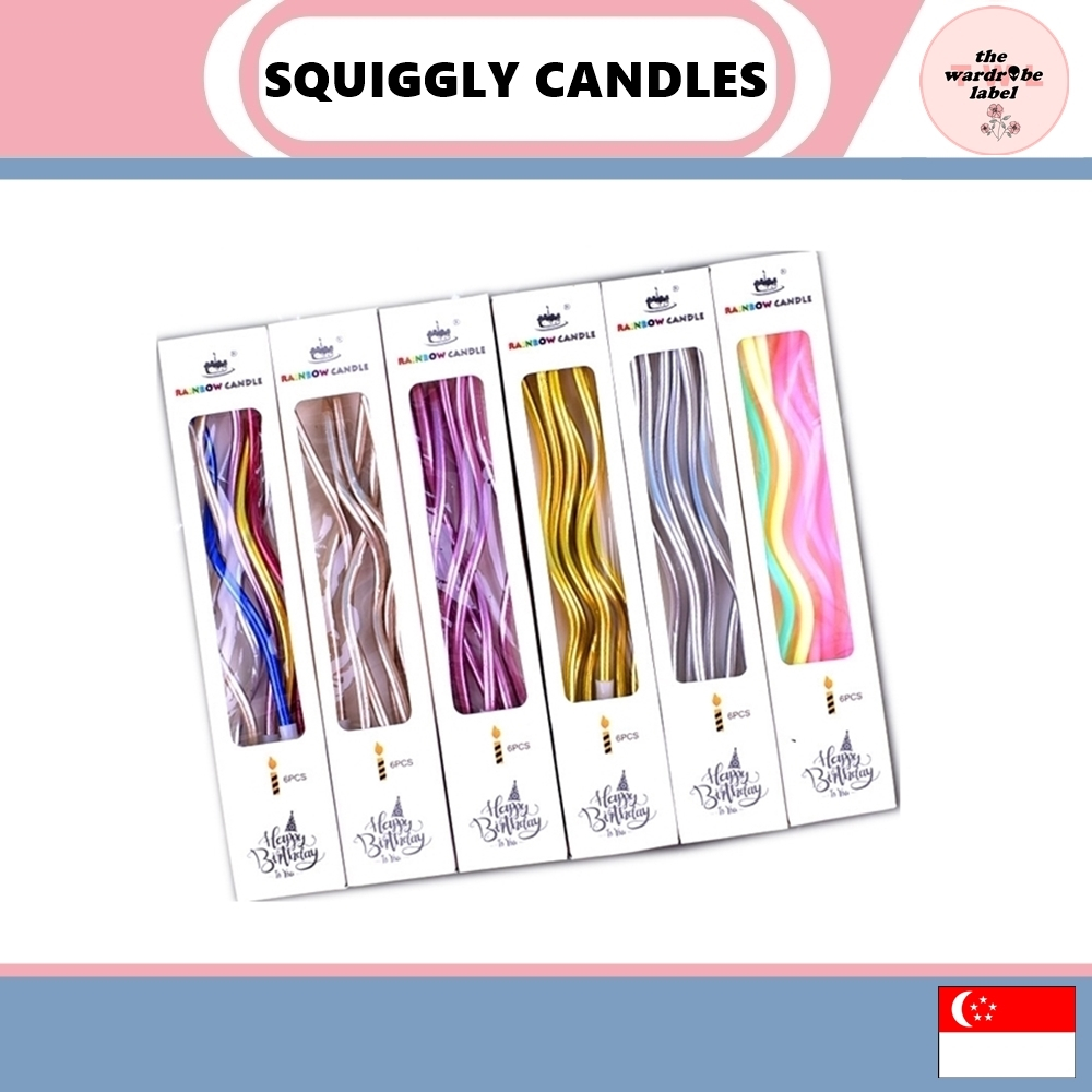 [SG SELLER] SQUIGGLY CANDLE / HAPPY BIRTHDAY CANDLES / CAKE CANDLES ...