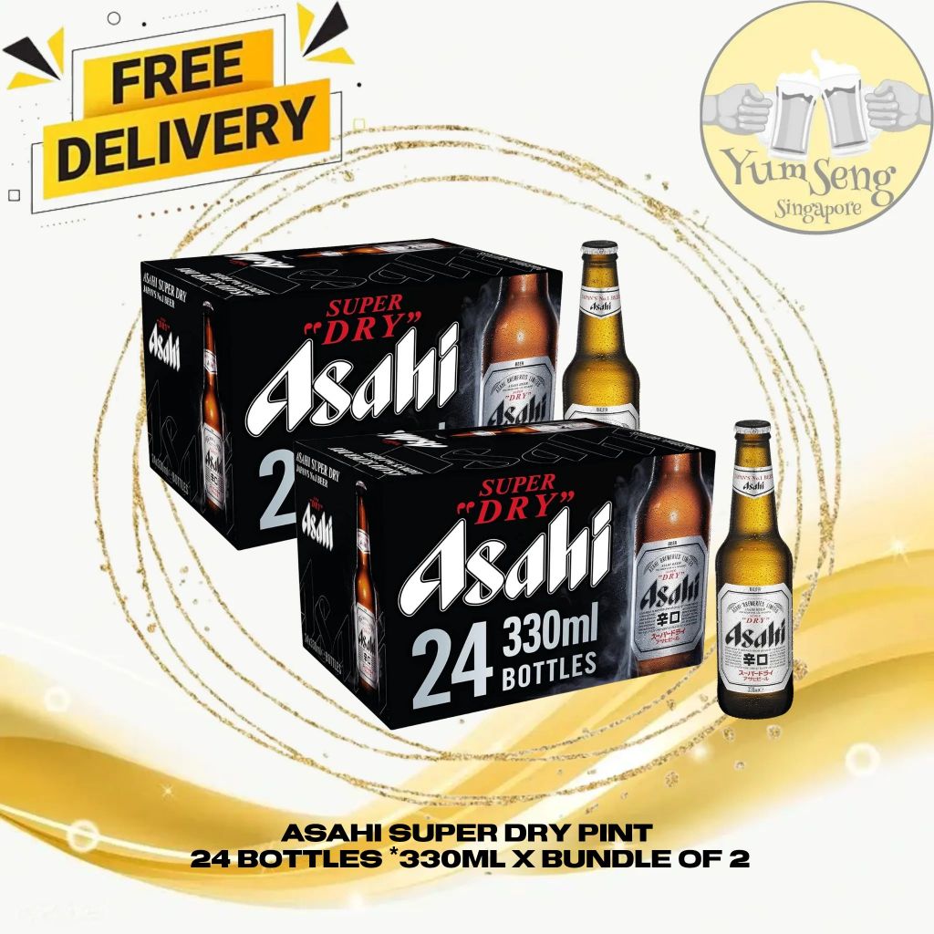 Asahi Super Dry - 24 bottles X 330ml (Bundle of 2) (BBD: 07/2025) | Shopee Singapore