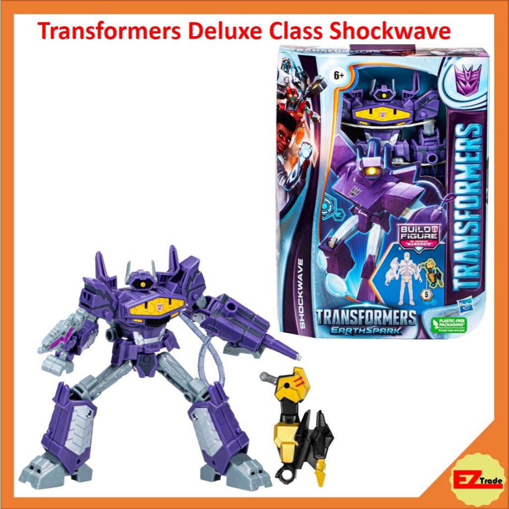 Hasbro Transformers Toys EarthSpark Deluxe Class Shockwave Action ...