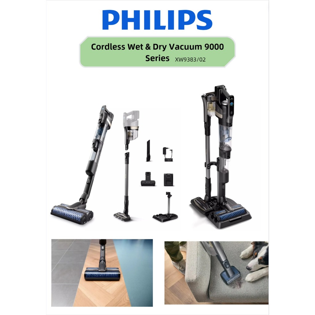 NEW) PHILIPS AquaTrio Cordless Wet & Dry 3-in-1 Vacuum & Wash 9000 ...
