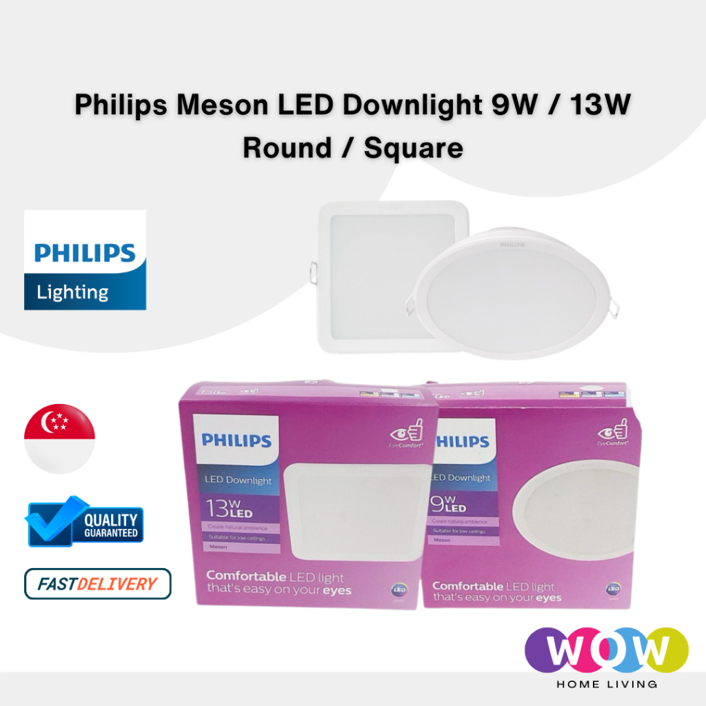 PHILIPS Meson LED Downlight 9W/13W (Round/Square) Available In ...