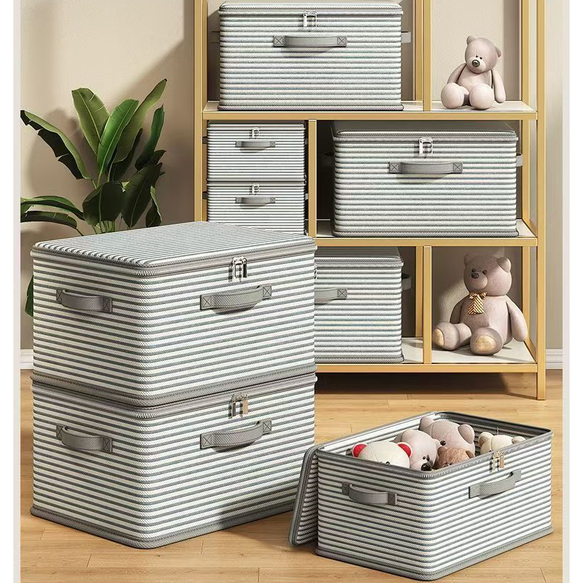 【SG STOCK】Multi functional storage box with zipper lid foldable clothes ...