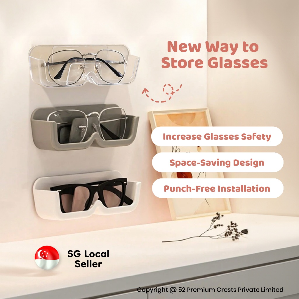 1pc Wall Mounted Sunglass Display Holder | Eyewear Rack | Portable ...