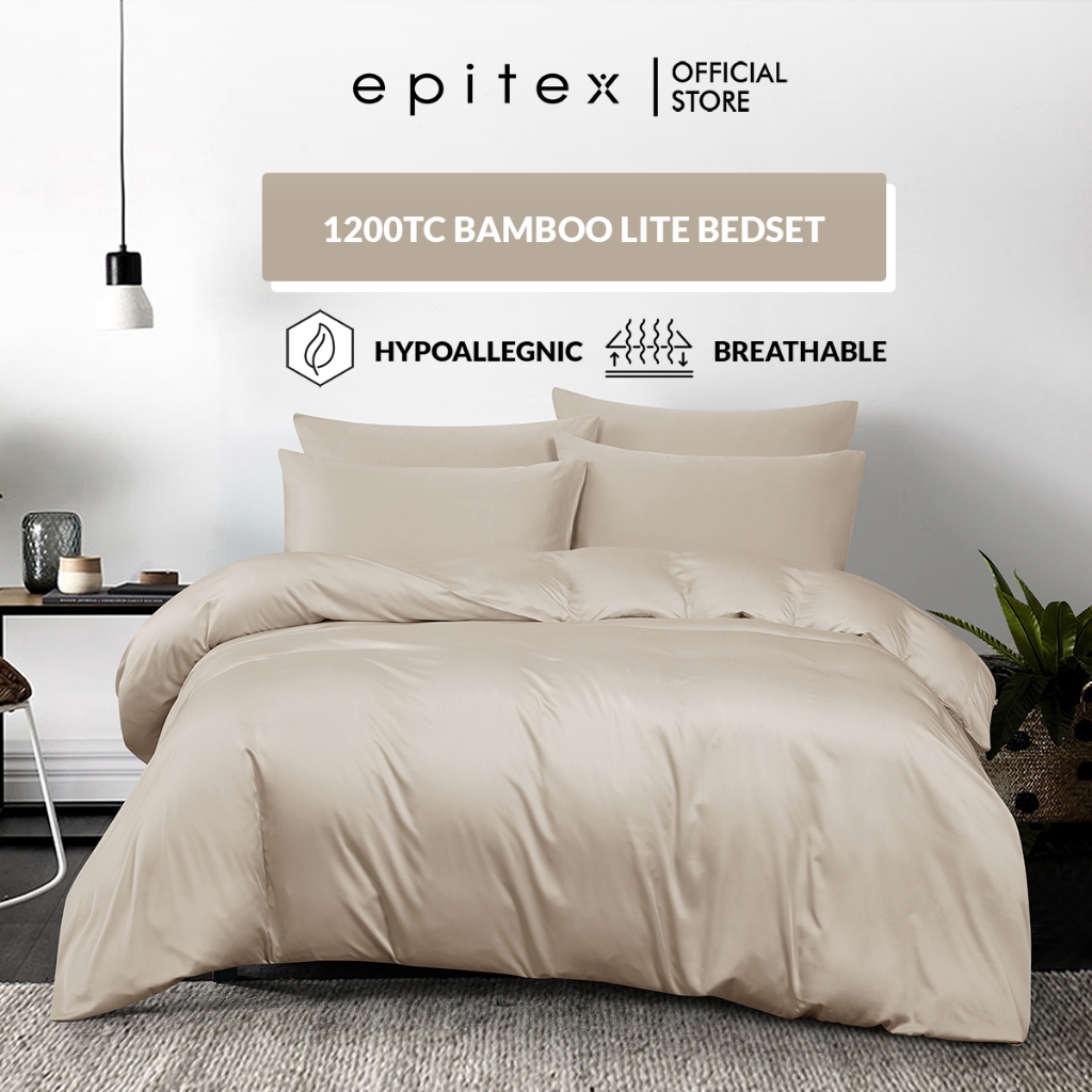 (New Arrival) Epitex 1200TC 100% Premium Bamboo Bedsheet With Quilt ...