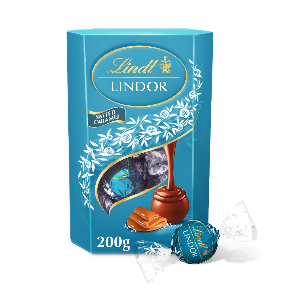 Lindt Lindor Chocolate Truffles Cornet Salted Caramel (200g) | Shopee ...